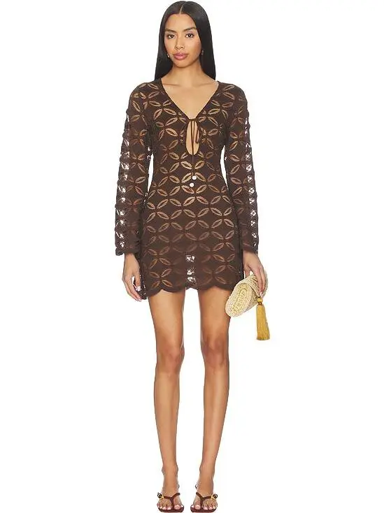 Waimari Positana Tunic Dress - Chocolate