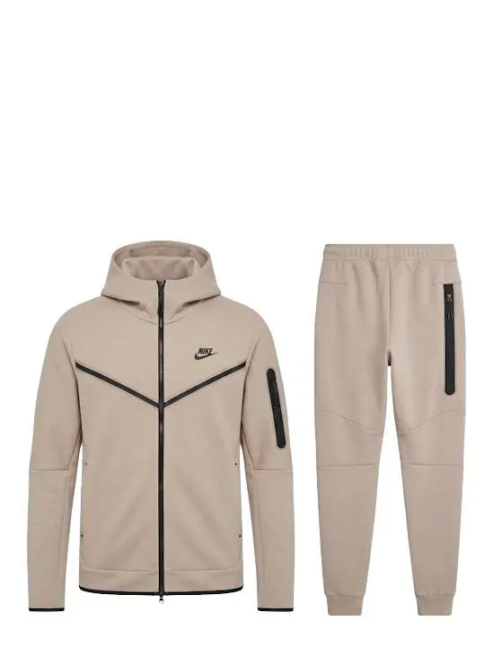Nike Sportswear Tech Fleece Hoodie & Joggers Set - Cream Black