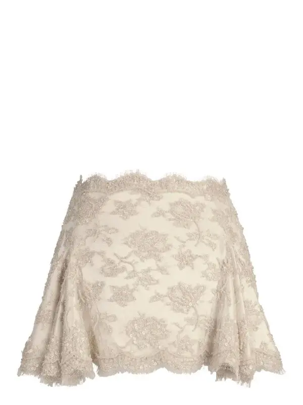 SCARLETT GASQUE Curtain Call Lace Skirt - White