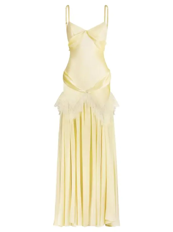 SCARLETT GASQUE Margot Silk Slip Dress - Yellow