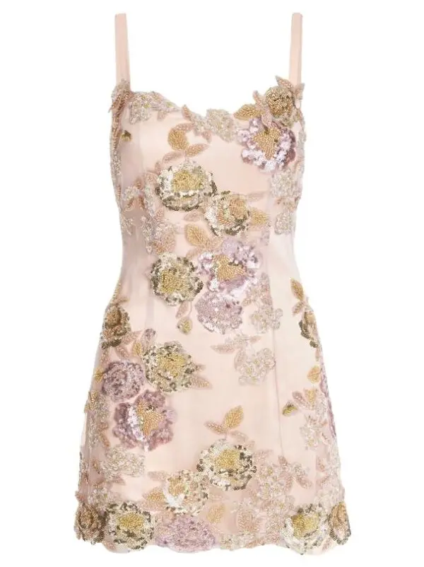 SCARLETT GASQUE Eternal Bloom Mini Dress - White