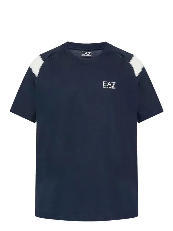EA7 Logo-print T-shirt - Blue
