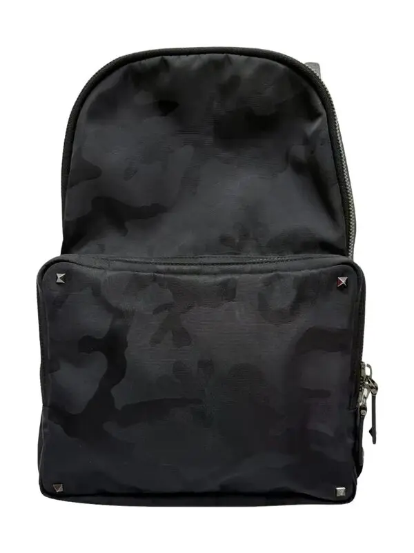 Valentino Garavani Camouflage Jacquard Backpack - Black