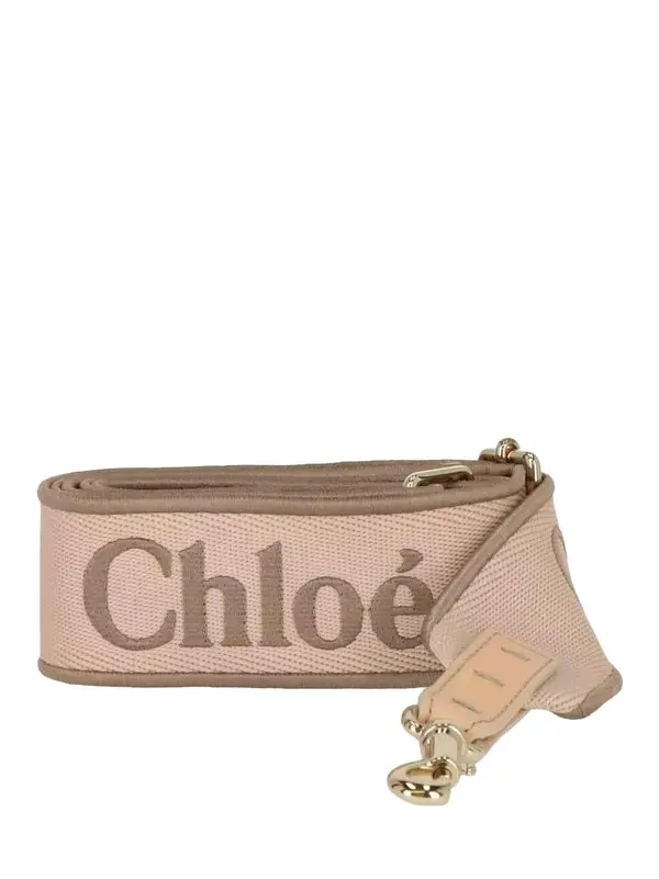 Chloé Logo-embroidered Adjustable Bag Strap - Neutrals