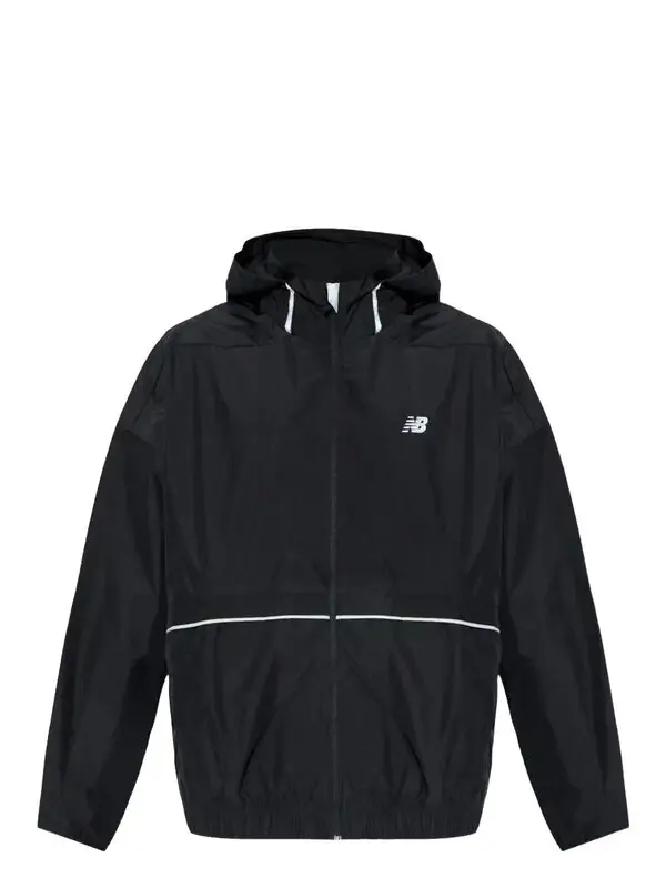 NEW BALANCE Logo-print Hooded Jacket - Black