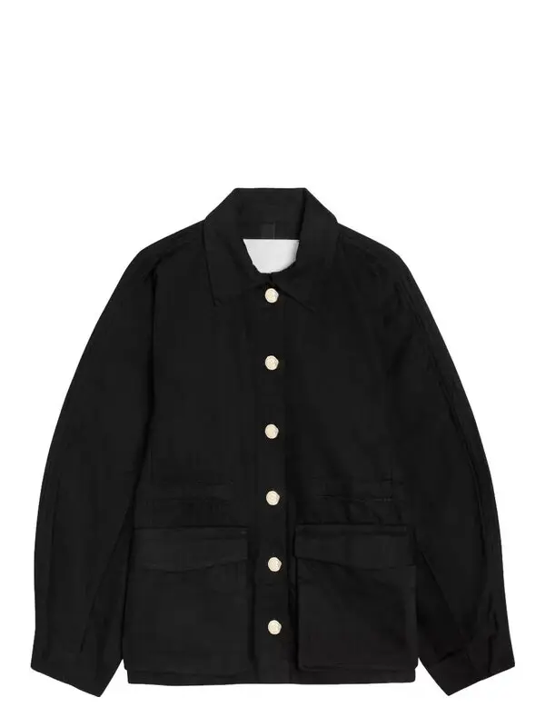 RÙADH Constance Button Pocket Jacket - Black