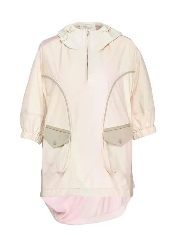 CAROLINE HU Collage Draped Hoodie - Neutrals