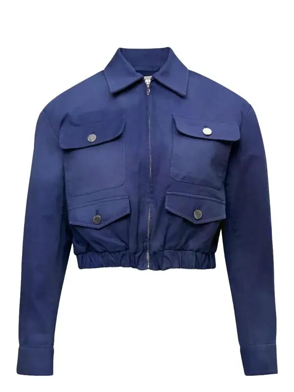 SHUSHU/TONG Multi-pocket Cropped Jacket - Blue