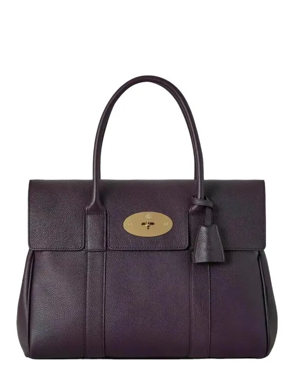 Mulberry Bayswater Grained Leather Shoulder Bag - Purple