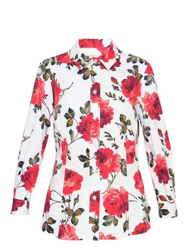 Carolina Herrera Floral-print Button-down Shirt - White