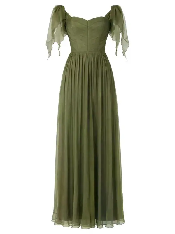 ROSERRY Elizabeth Off-shoulder Maxi Dress - Green