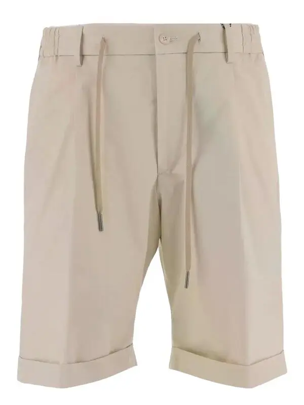 Tagliatore Drawstring Turn-up Shorts - Neutrals