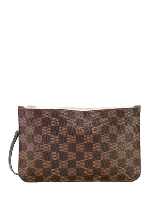 LOUIS VUITTON Neverfull Pochette Damier Large Pouch - Brown