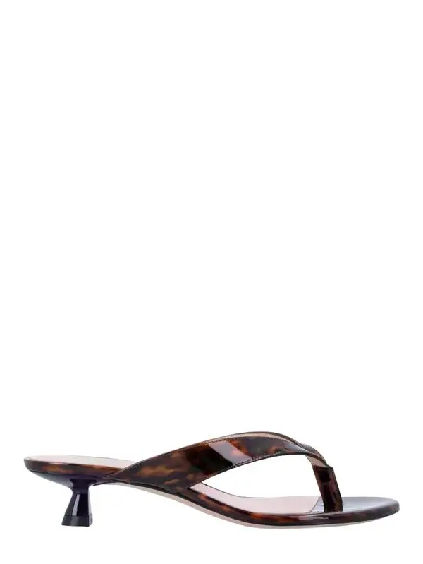 STUART WEITZMAN Rio Sleek Tortoiseshell-effect Sandals - Brown