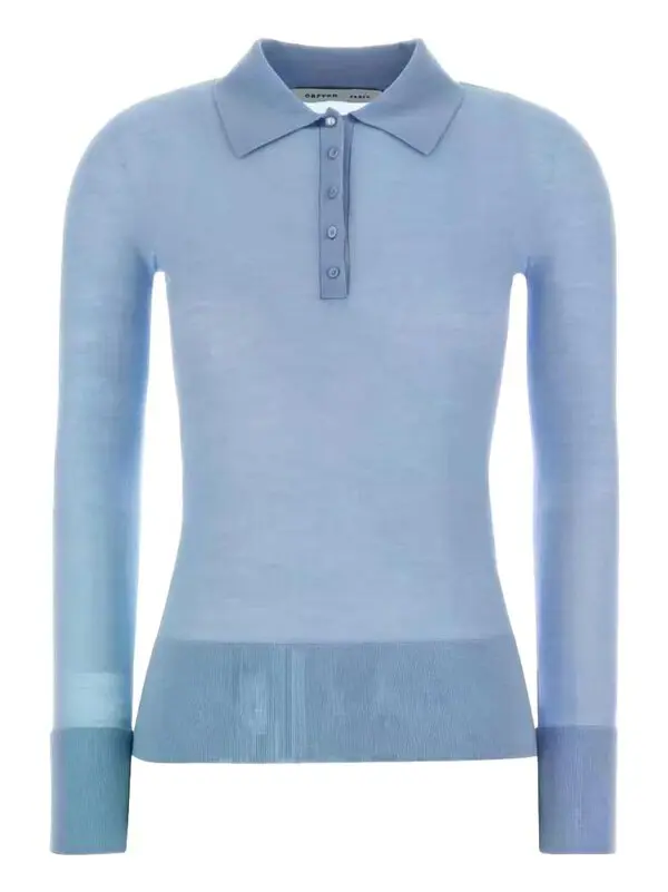 Carven Wool Polo Shirt - Blue