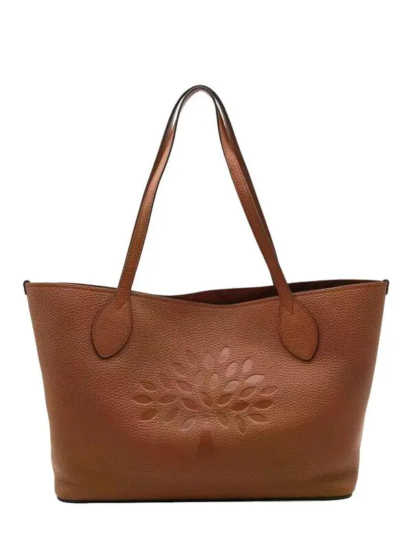 Mulberry Tree Leather Tote Bag - Brown