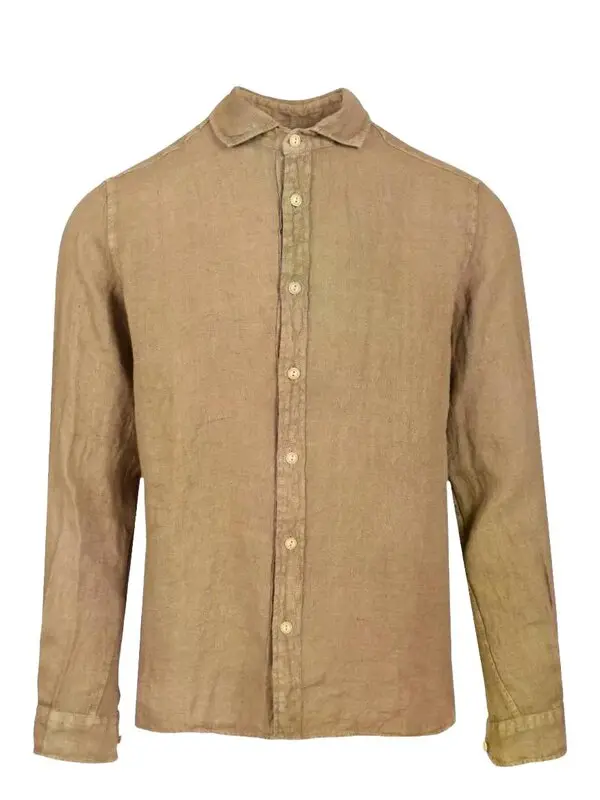 ORIGINAL VINTAGE Relaxed-fit Spread-collar Shirt - Neutrals