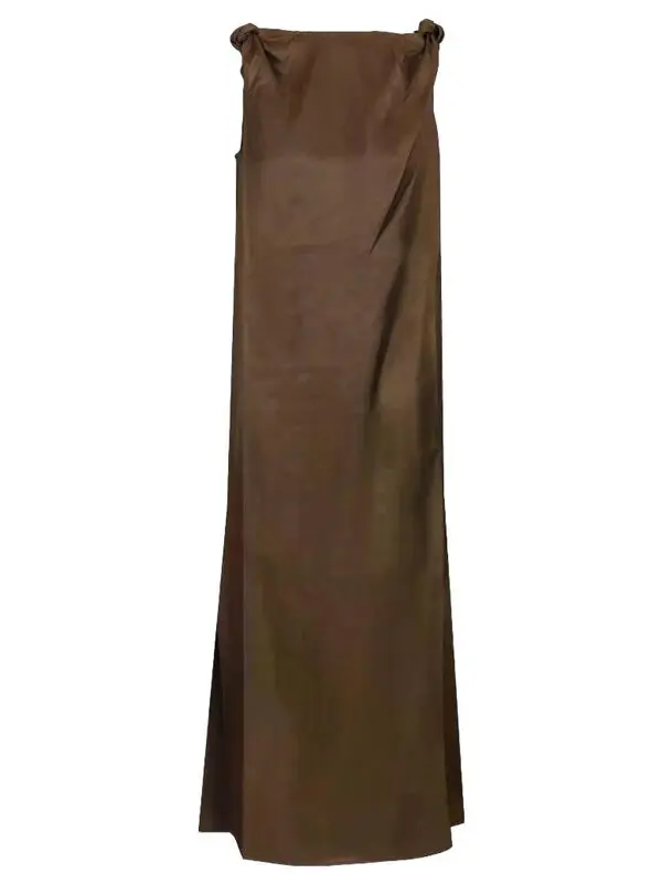 Loulou De Saison Moun Knotted Draped Dress - Brown