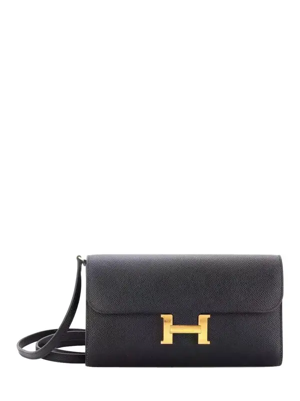 Hermès Constance To Go Wallet Epsom Clutch Bag - Black
