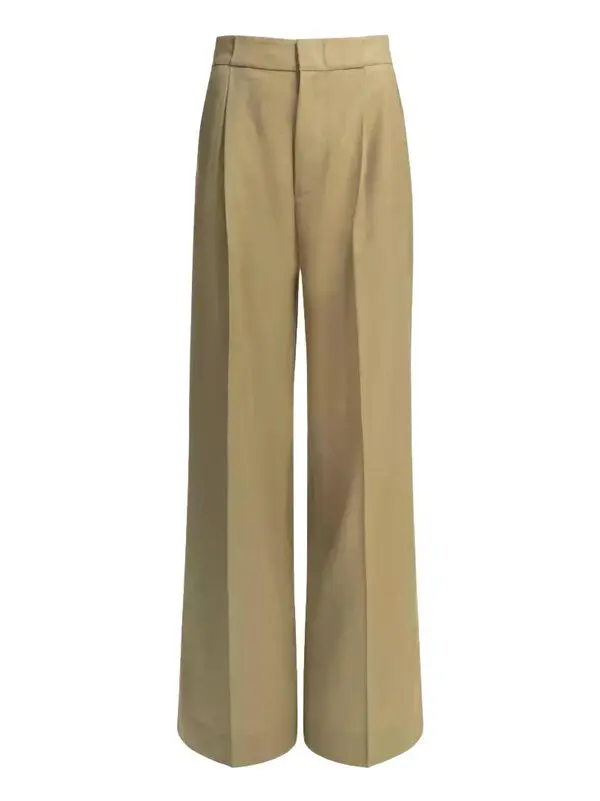 SA SU PHI Pleated Wide-leg Trousers - Neutrals