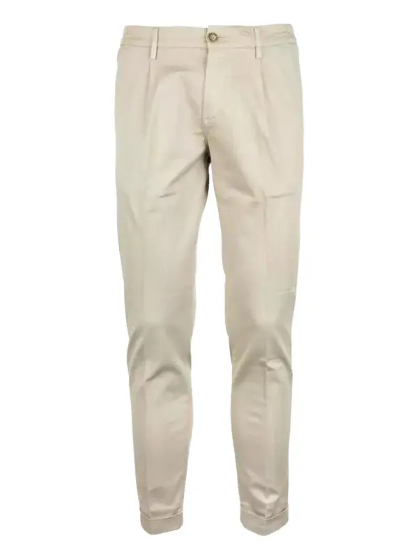 RE-HASH Pleated Turn-up Trousers - Neutrals