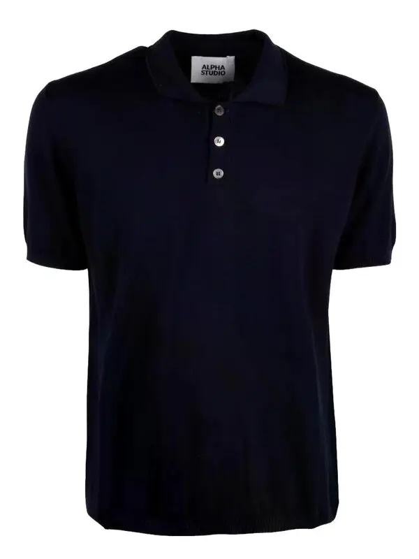 Alpha Studio Short-sleeve Polo Shirt - Blue