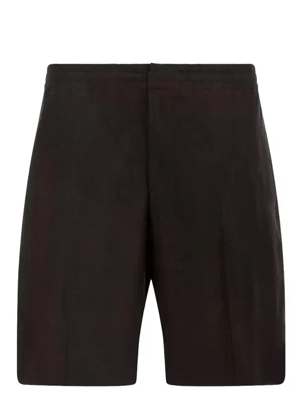 Zegna Pleated Elasticated-waist Tailored Shorts - Brown