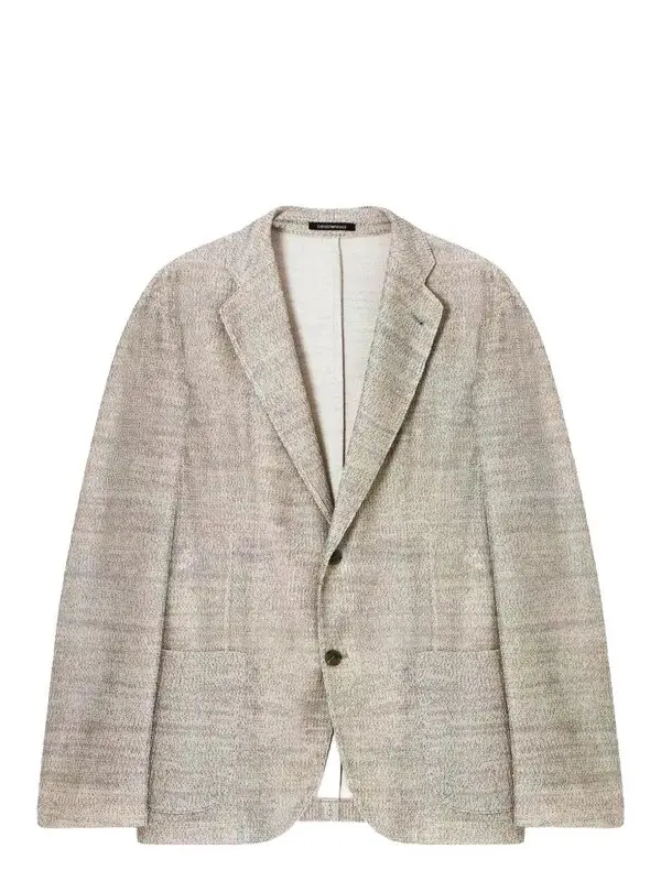 Emporio Armani Notched-lapel Blazer - Neutrals