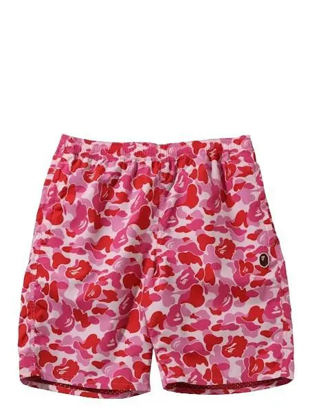 A BATHING APE Abc Camo Beach Shorts - Pink