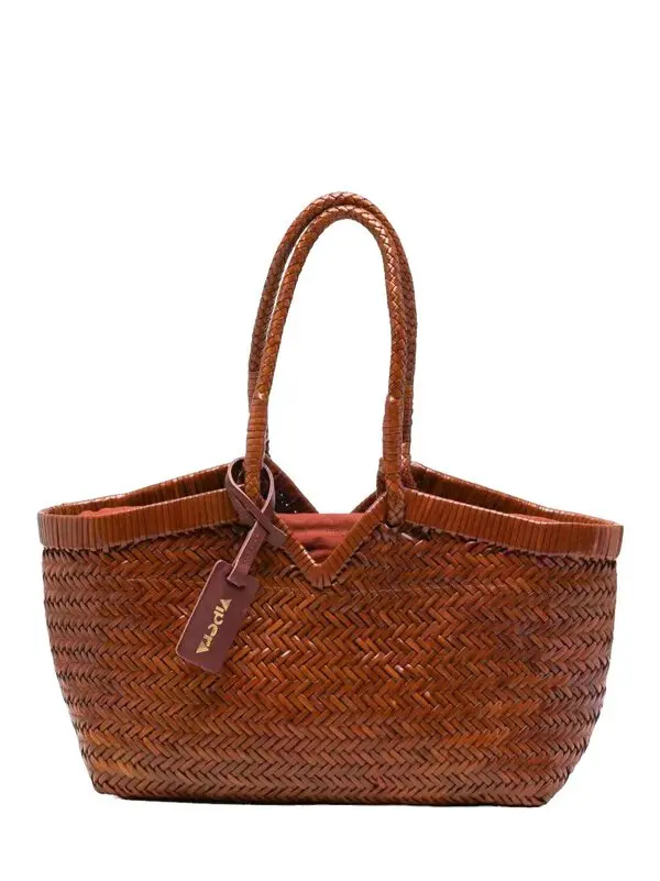 VIPERA Woven-leather Shoulder Bag - Brown