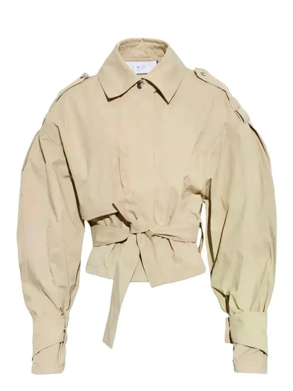 IRO PARIS Belted Puff-sleeve Jacket - Neutrals