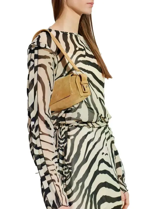 IRO PARIS Suede Logo-print Shoulder Bag - Brown