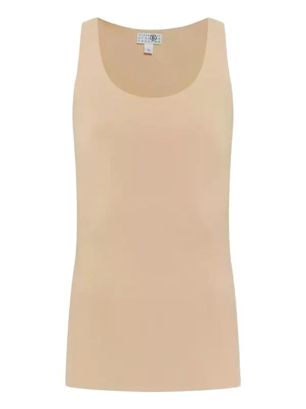MAISON MARGIELA Logo-print Tank Top - Neutrals