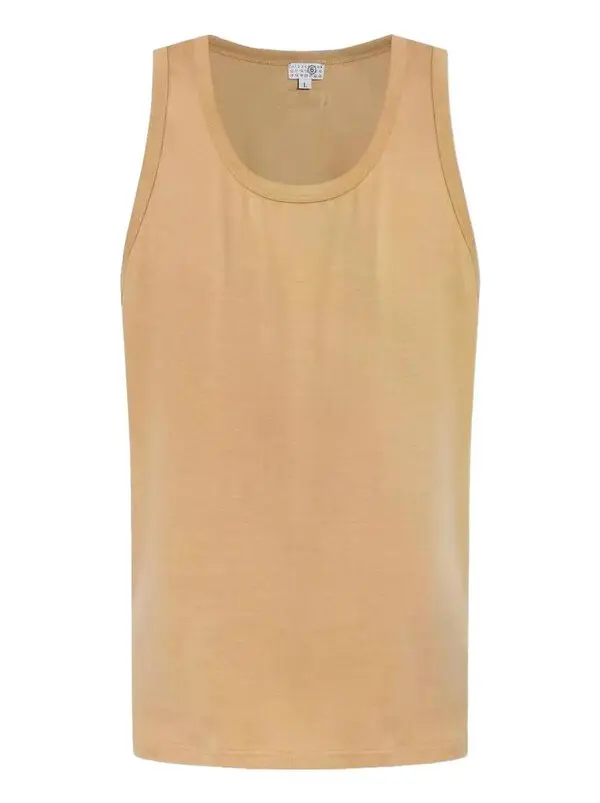 MAISON MARGIELA Logo Patch Tank Top - Neutrals