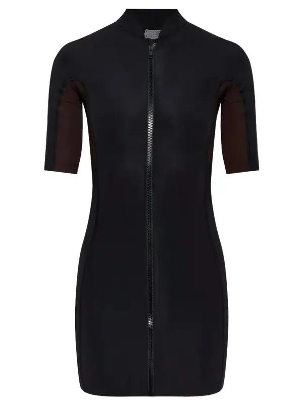 MAISON MARGIELA Zip-up Panelled Dress - Black