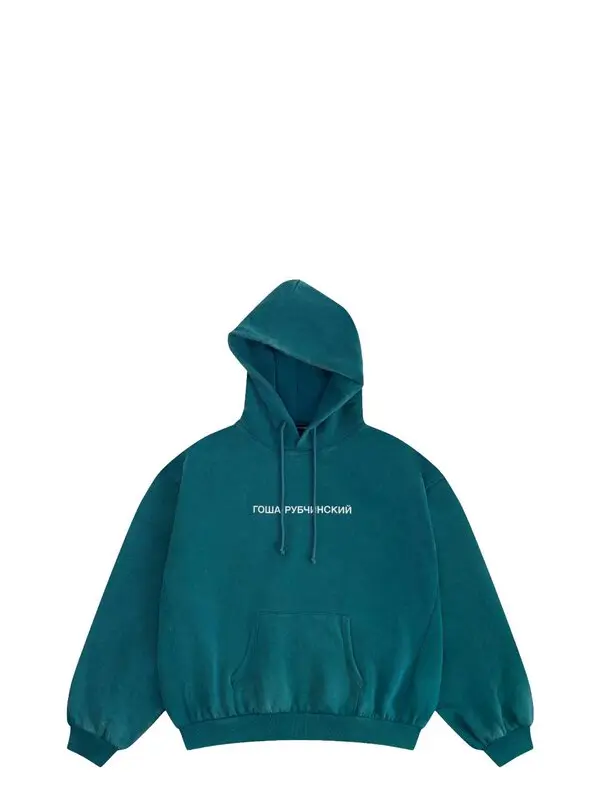Gosha Rubchinskiy Logo-print Oversized Hoodie - Blue