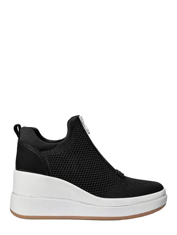 Michael Kors 7mm Emmy Wedge Sneakers - Black