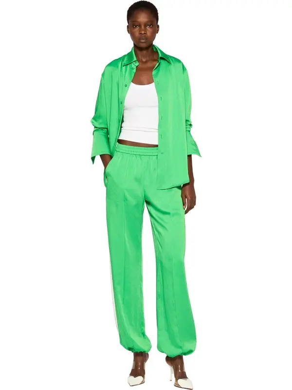 Serena Bute Crinkled Satin Jogger - Shocking Pink