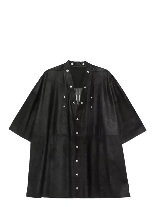Rick Owens Leather Shirt - Black