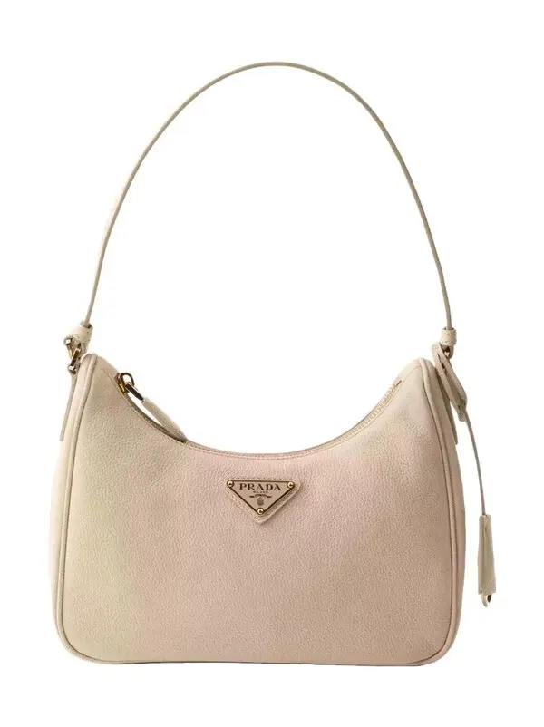 Prada Re-edition 2005 Nubuck And Saffiano Leather Mini Bag - Neutrals