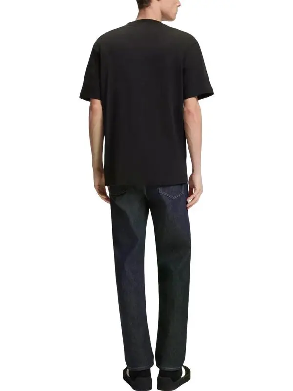 Hugo Cotton-jersey T-shirt With Embroidered Artwork - Black