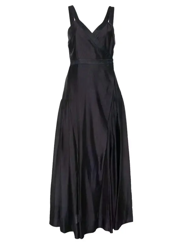 BLUGIRL Lace-trim Wrap Dress - Black