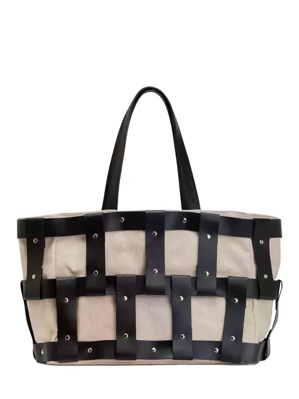 Gimaguas Studded Caged Tote Bag - Black