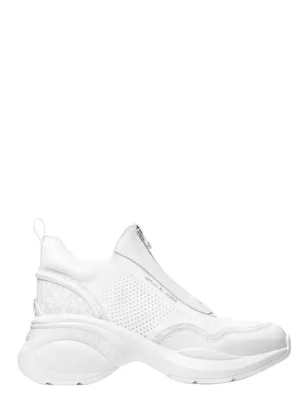 Michael Kors Zuma Zip-up Sneakers - White