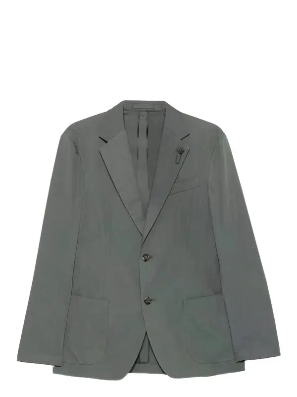 LARDINI Notch-lapel Single-breasted Blazer - Grey