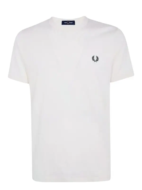 Fred Perry Embroidered Laurel Wreath T-shirt - Neutrals