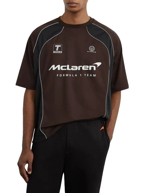 REISS Dexor Graphic T-shirt - Chocolate Brown