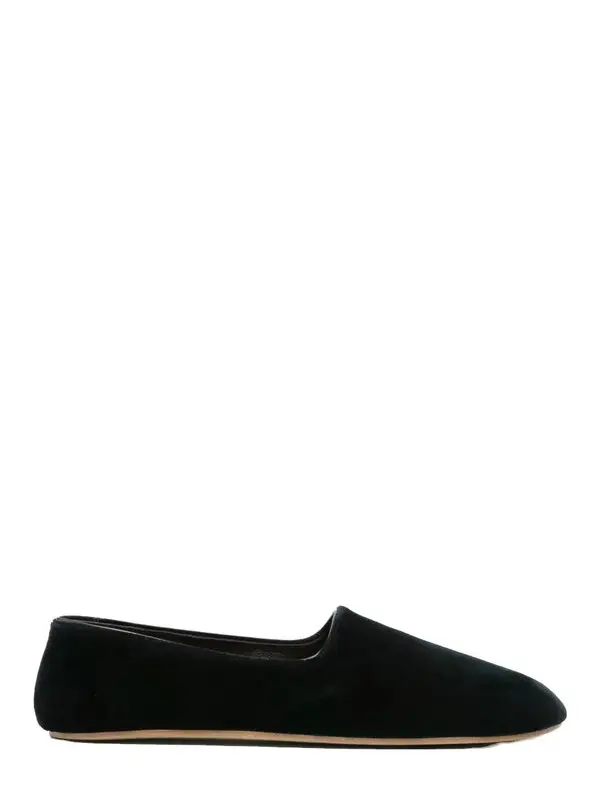 THE ROW Ponti Velvet Slippers - Blue