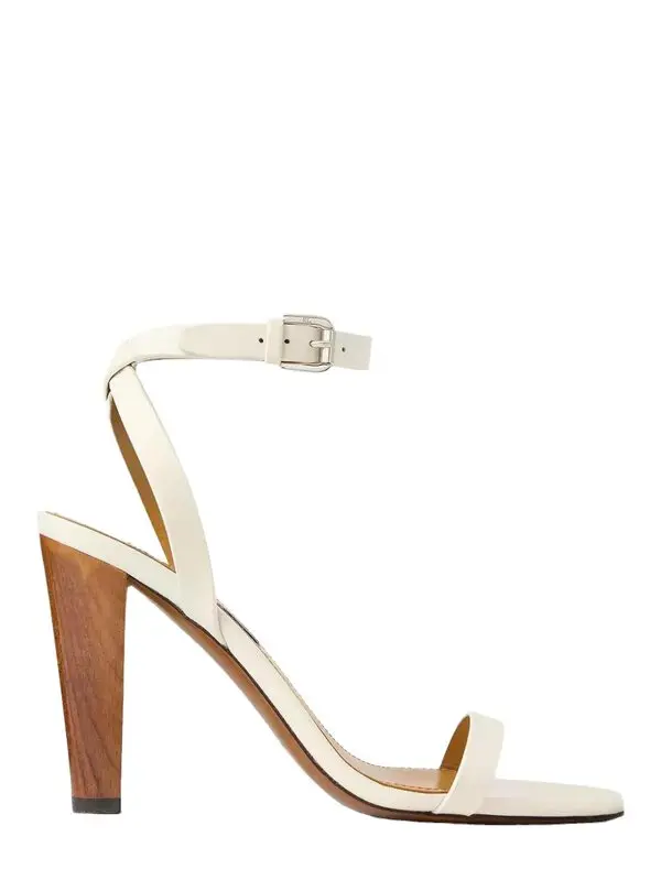 Ralph Lauren Strappy Heeled Sandals - White