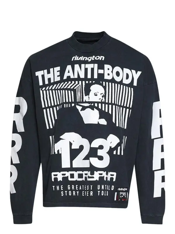 RIVINGTON ROI REBIS The Anti-body Vintage Ls Tee - Black